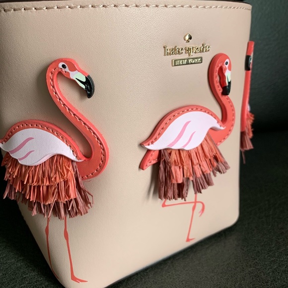 kate spade | Bags | Kate Spade Flamingo Pippa Leather Bucket Bag | Poshmark